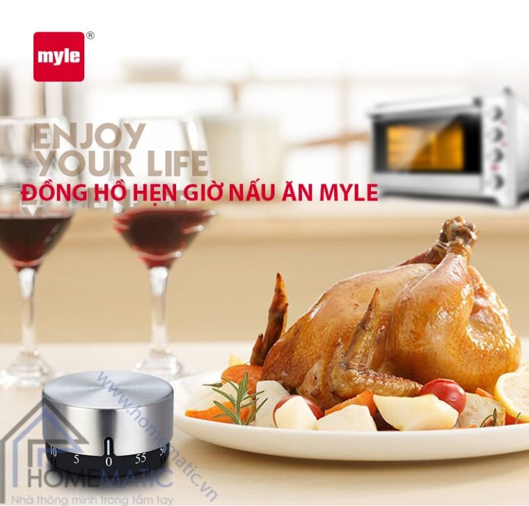 Đồng hồ hẹn giờ nấu ăn Inox Myle