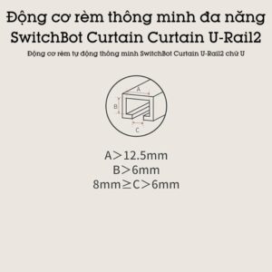 Động cơ rèm tự động thông minh SwitchBot Curtain U-Rail2 dùng cho thanh ...