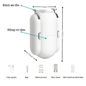 Động cơ rèm tự động thông minh SwitchBot Curtain U-Rail2 dùng cho thanh ...