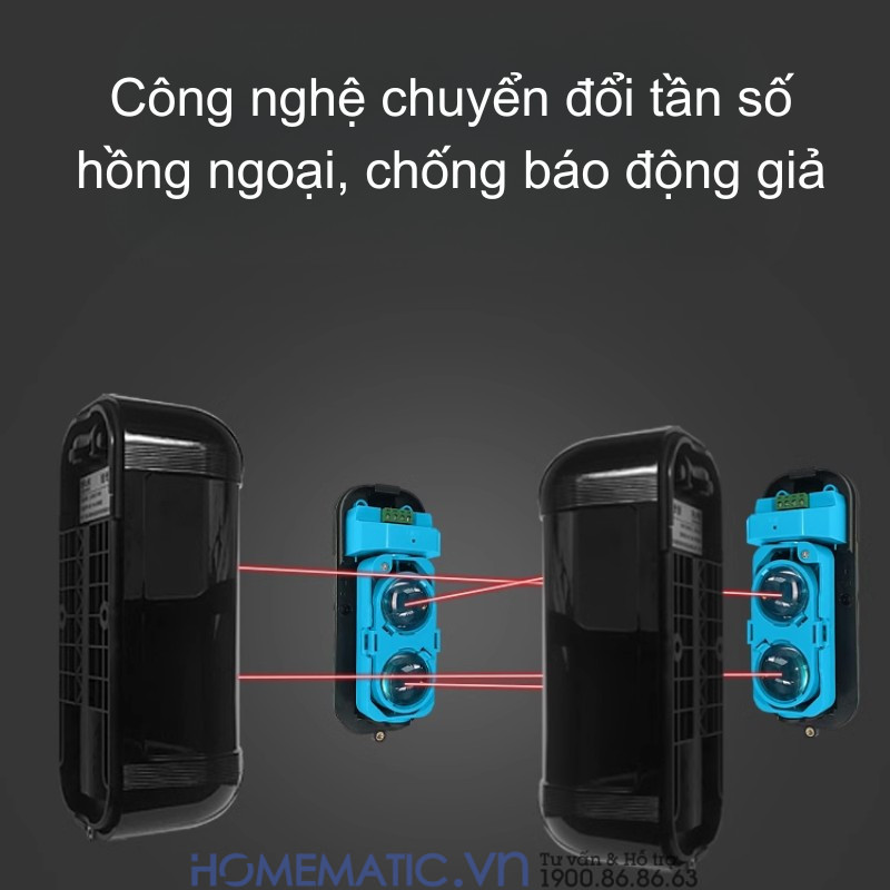 Bộ báo động hàng rào hồng ngoại không dây chống trộm ESKIT-ABT